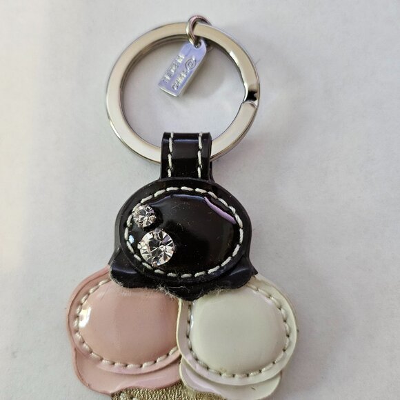 Accessories | New Coach 63876 Ice Cream Cone Leather Crystal Key Ring ...